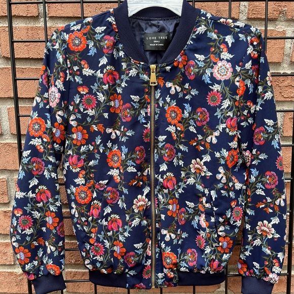 Love Tree | Jackets & Coats | Love Tree Floral Jacket Size S | Poshmark